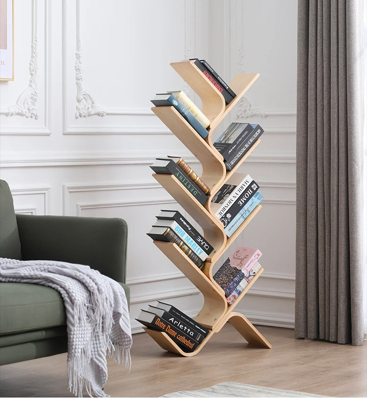 Tree Bookshelf Vertical Bookshelf Book Storage Organizer Floor Standing ...