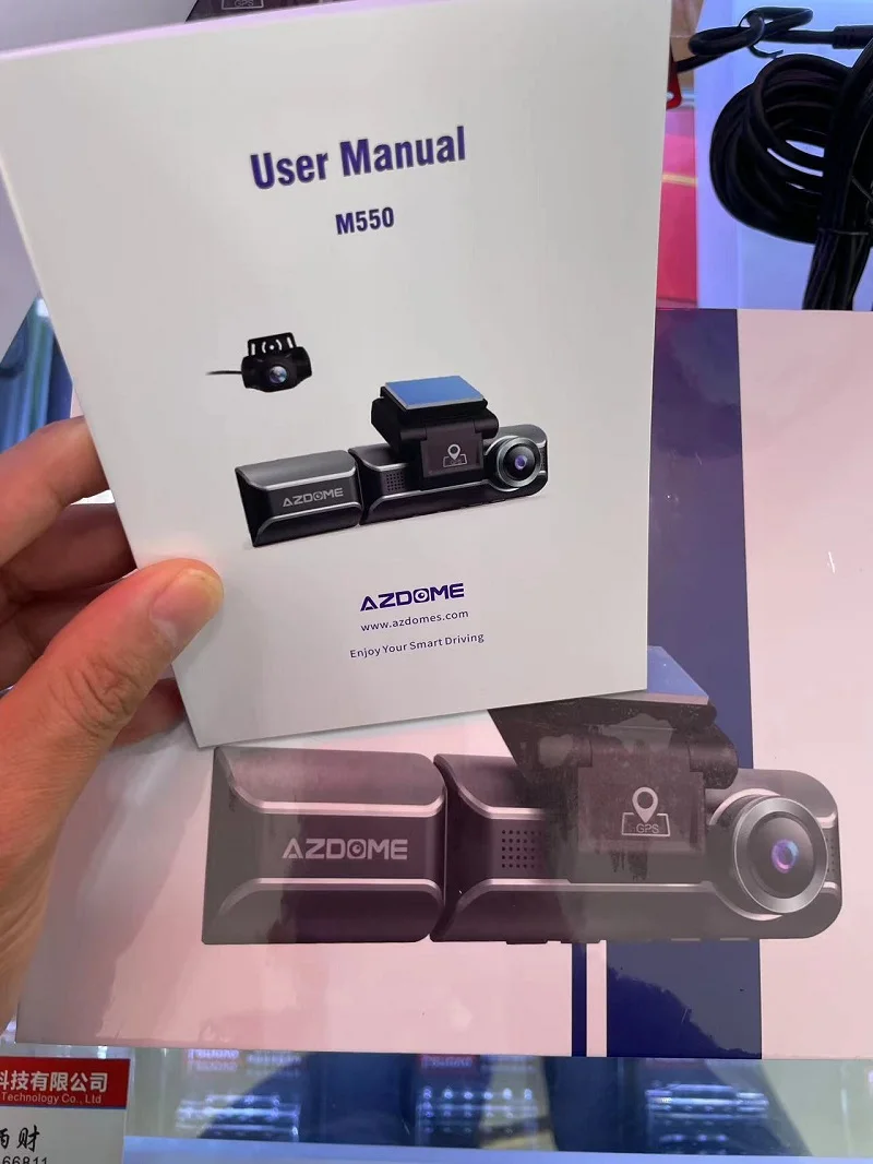 Azdome M550 Smart 3ch Dash Cam Built-in Wifi Gps Car Dvr G-sensor Night ...