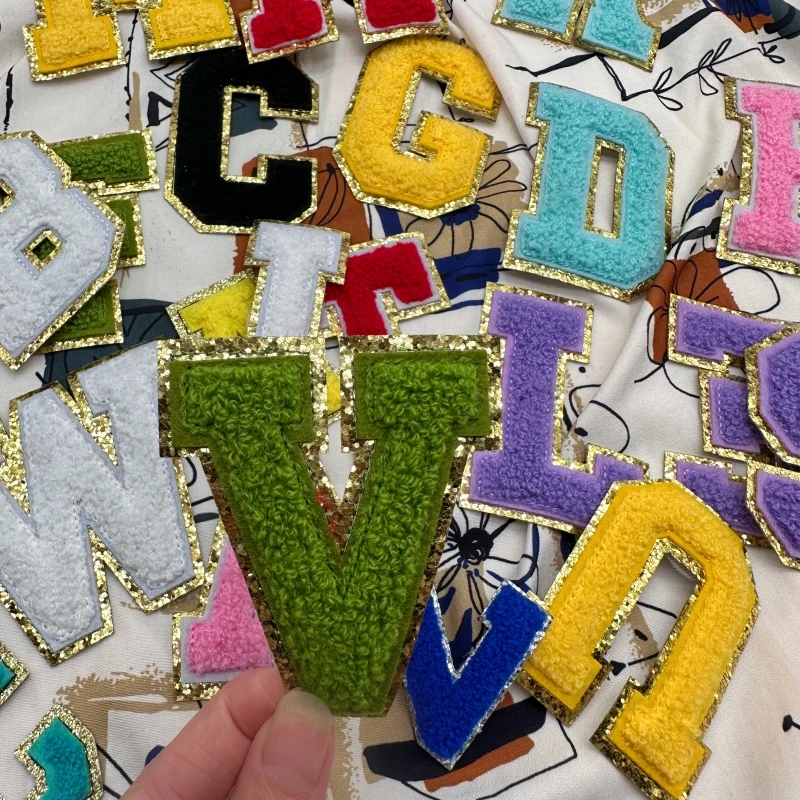 Factory Custom Hot Letter Iron On Clothing Chenille Patches Letters ...