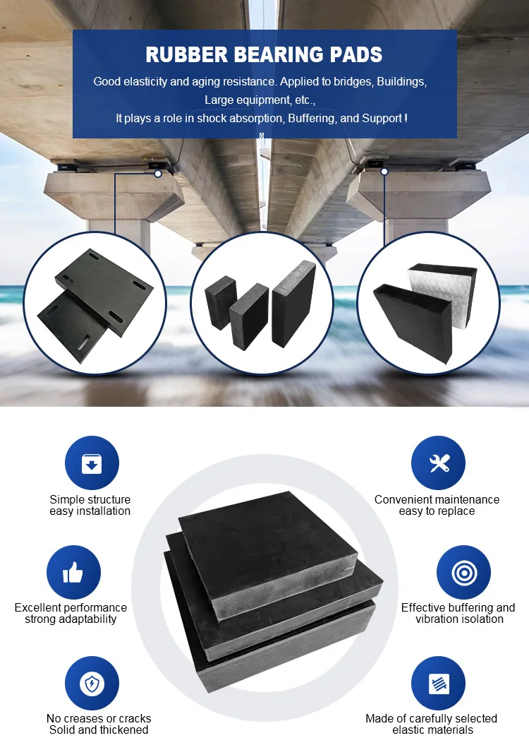 Laminated Elastomeric Neoprene Rubber Bearing Pad for Bridge ...
