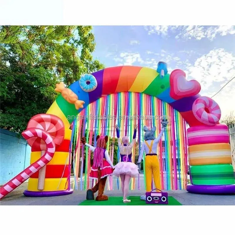 Giant Inflatable Arch Outdoor Christmas Inflatable Candy Cane Donut ...