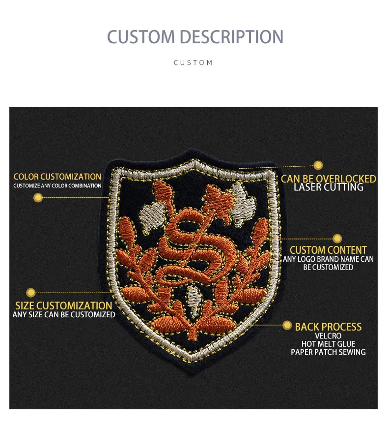 Round Patch Stickers Badges Embroidered Flower Clothes Down Jacket ...