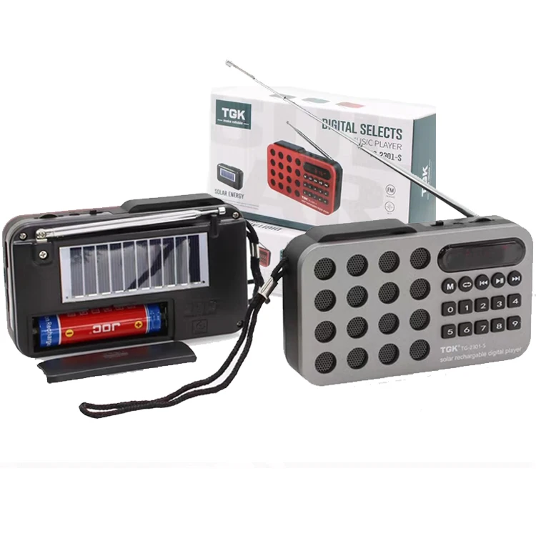 Tg2301-s Tgk Blue Tooth Speaker Solar Radio Digital Selects Music Player Solar Energy With Usb ...