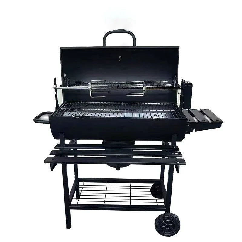 Heavy Duty Trolley Steel Barbecue Smoker Grill Rust Outdoor Barbecue Grill - Buy Courtyard ...