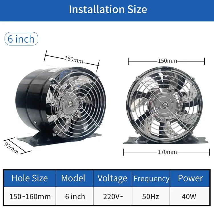Bidirectional Pipeline Axial Fan - Powerful Two-Way Duct Fan