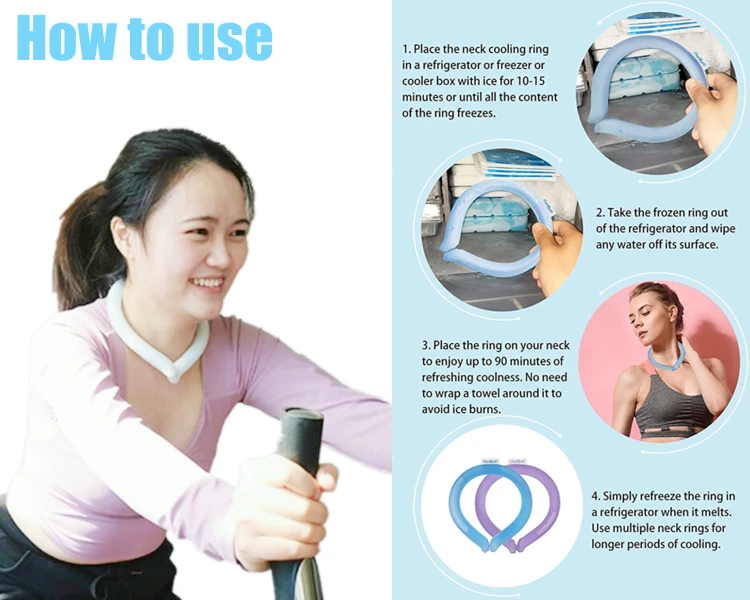 Neck Cooling Tube | Wearable Cooling Ring Neck Wraps For Summer Heat I ...