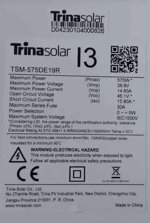 Tier 1 Trina Pv Module De19r 560w 565w 570w 575w 580w Solar Panel Mono ...