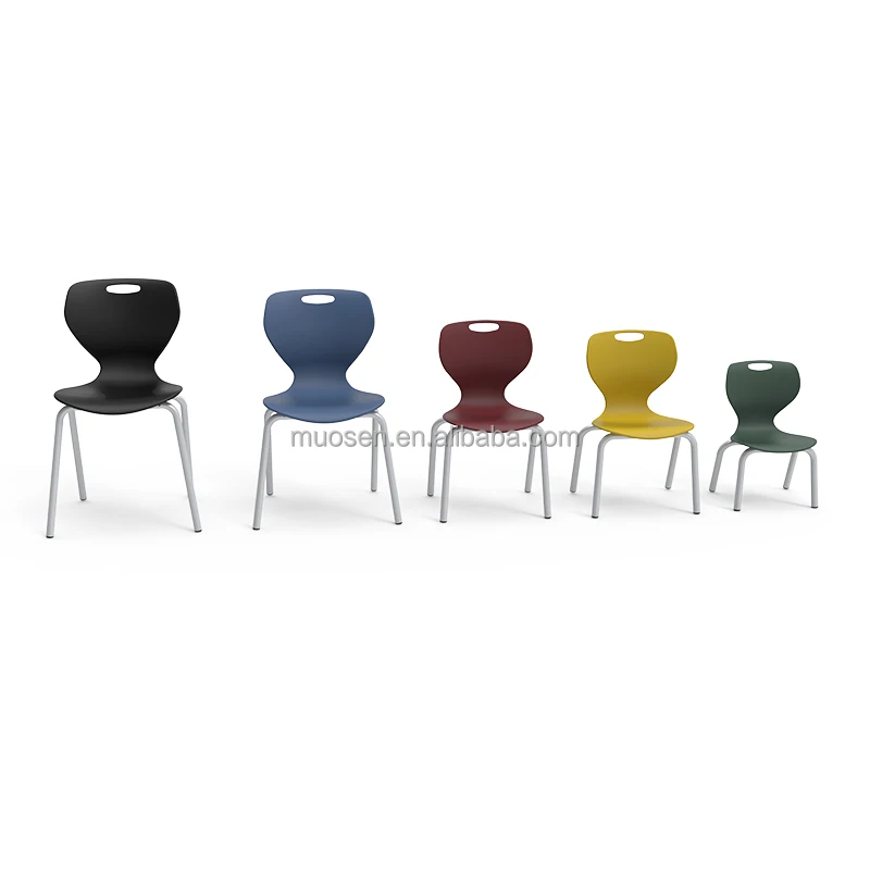 Orange Plastic School Chairs - Stackable & Modern Design