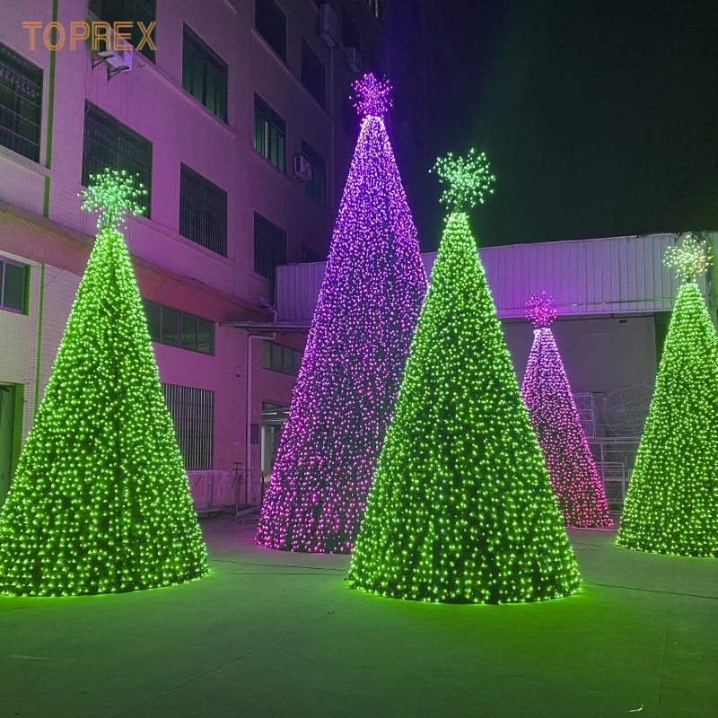 Customizable Outdoor Smart Display Led Lights 15 Ft Christmas Tree ...