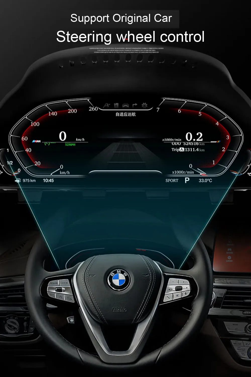 Digital Dashboard Panel Instrument Cluster Speedometer For Bmw 3 5 6 7 ...