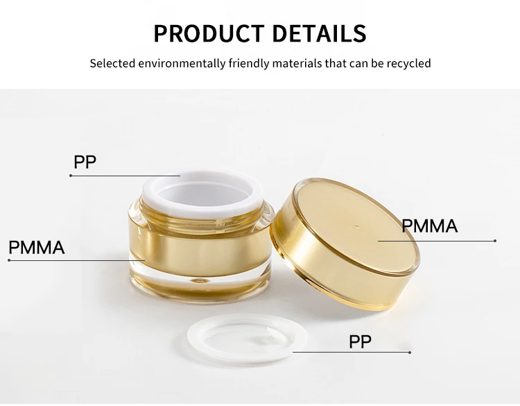 Cosmetic Jars - Durable Acrylic Containers for Skincare