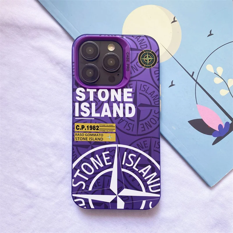 Gradient Stone Island Phone Case for Iphone 11-15 Pro Max