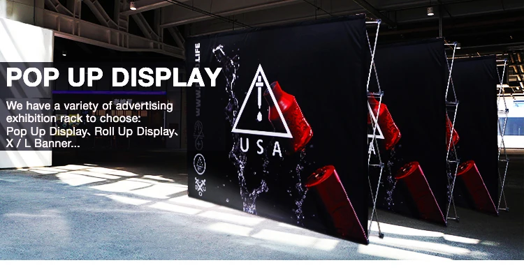 Fabric Pop up Display Banner Stand Trade Show Backdrop Media Wall Photo ...