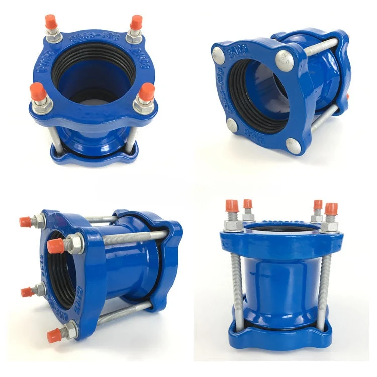 DN50-DN600 Wide Range Sleeve Type Ductile Iron Universal Flexible Connection Dresser Pipe ...