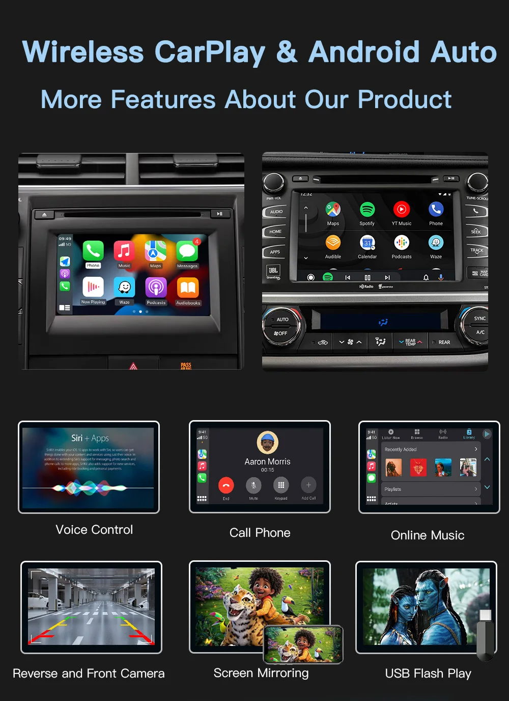 Toyota 4Runner Wireless CarPlay & Android Auto Radio - 1-Year Warranty