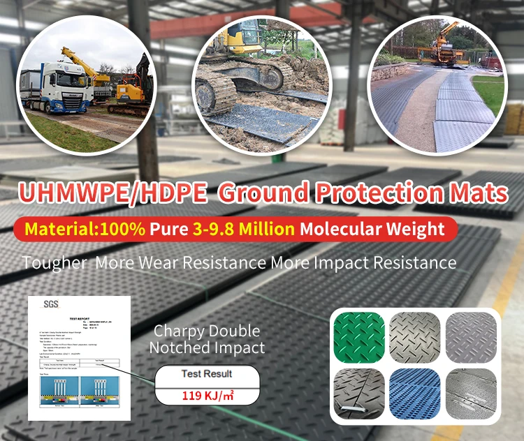 4x8 Hdpe Track Road Floor Uhmwpe Temporary Ground Mats UHMWPE ...