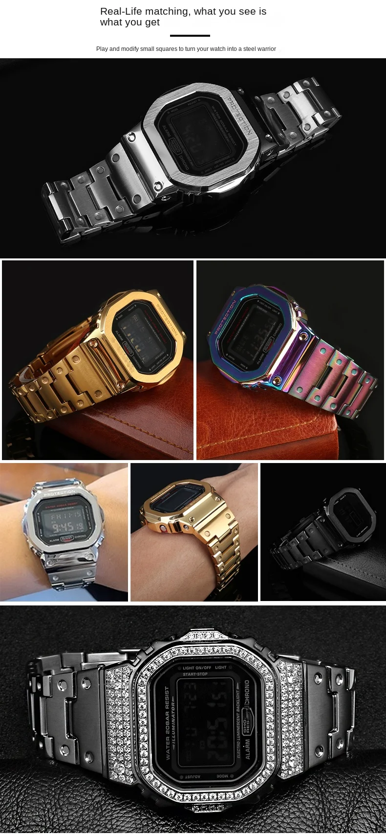 New Modified Suit Watchband For Casio G-shock Dw5600 Gw-b5600 Gwm5610 ...