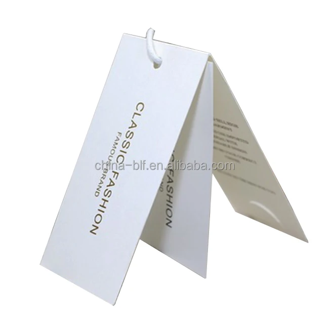 Folding Hang Tags Custom Logo Design Garment Wig Hang Tags For Clothing ...