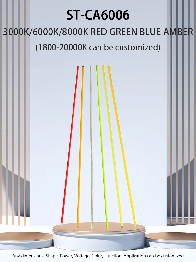 Factory Customize 12V COB Led Chip Light 600*6nm Long Strip 20w 24W ...