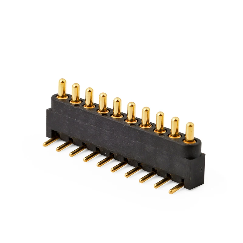 10pin Pogo Pin Connector Right Angle Male Brass Spring Laoded Ball ...