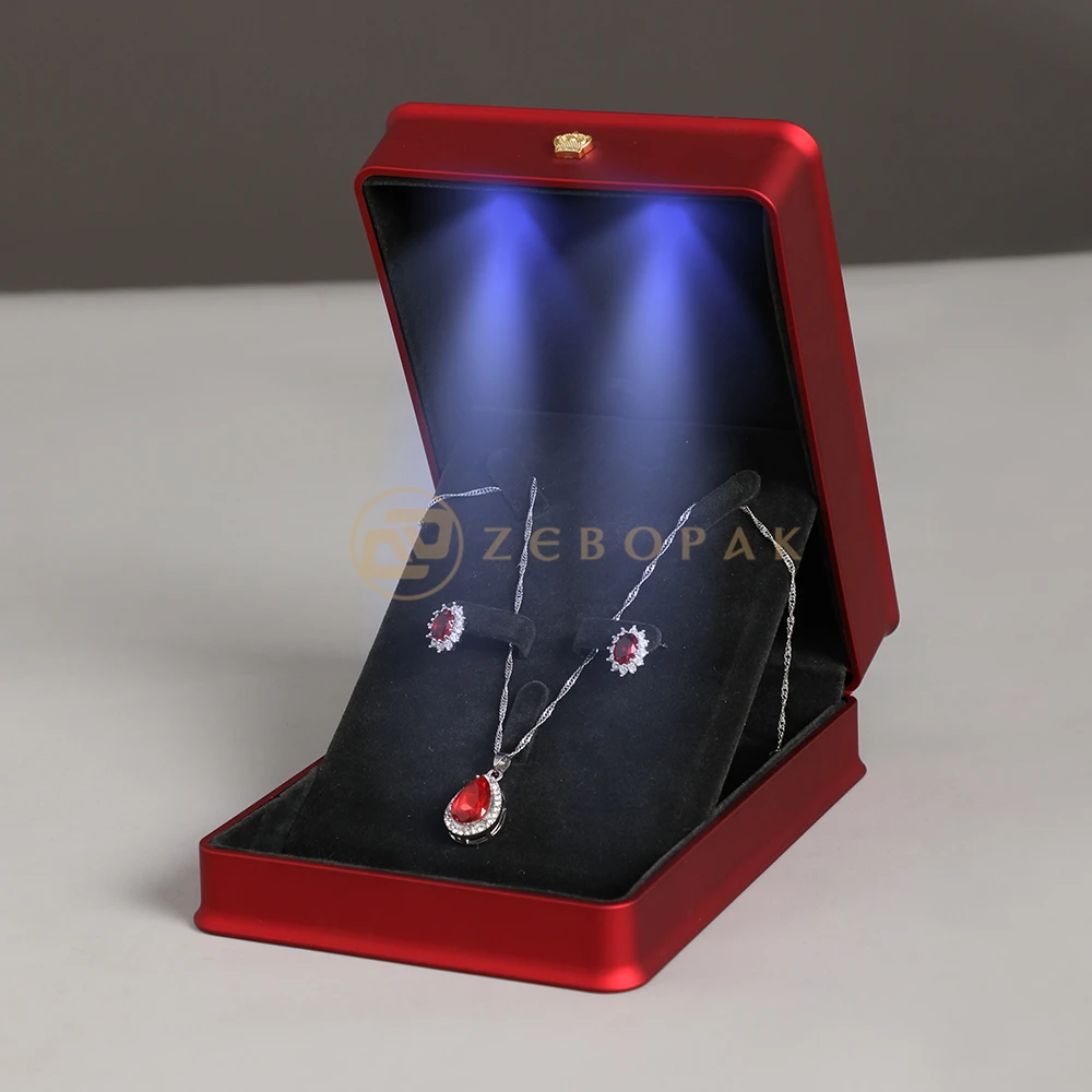 Customized Logo Large Jewelry Box Led Light Packaging Gift Box With Led ...