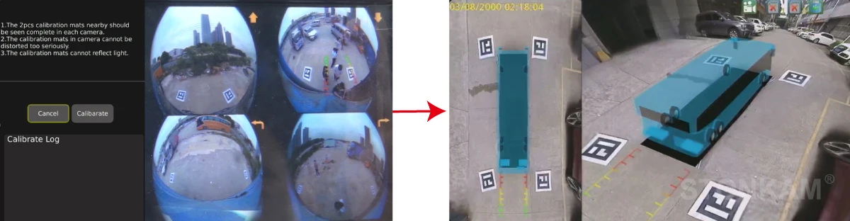 STONKAM Full HD ADAS Birds Eye View Truck Camera BSD Alarm