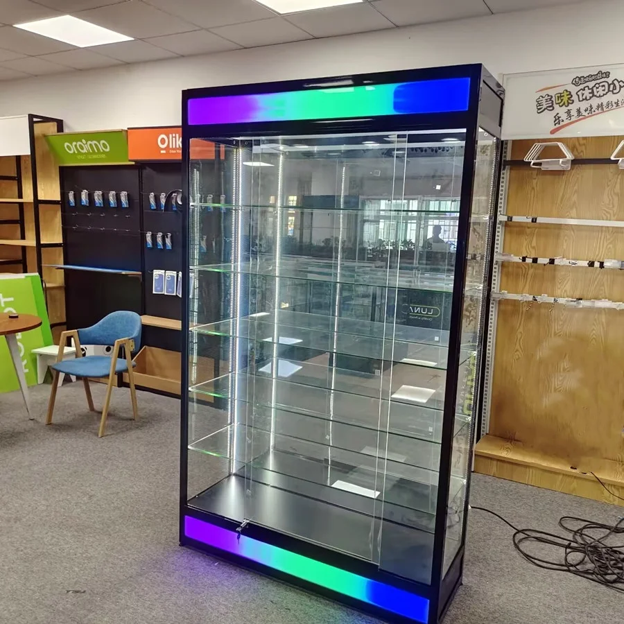 Shop Window Display Showcase - LED Light & Aluminum Frame