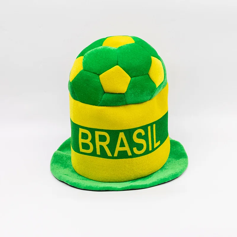 Alibaba.com: France and Brazil flag designs, velvet soccer fan hat for ...