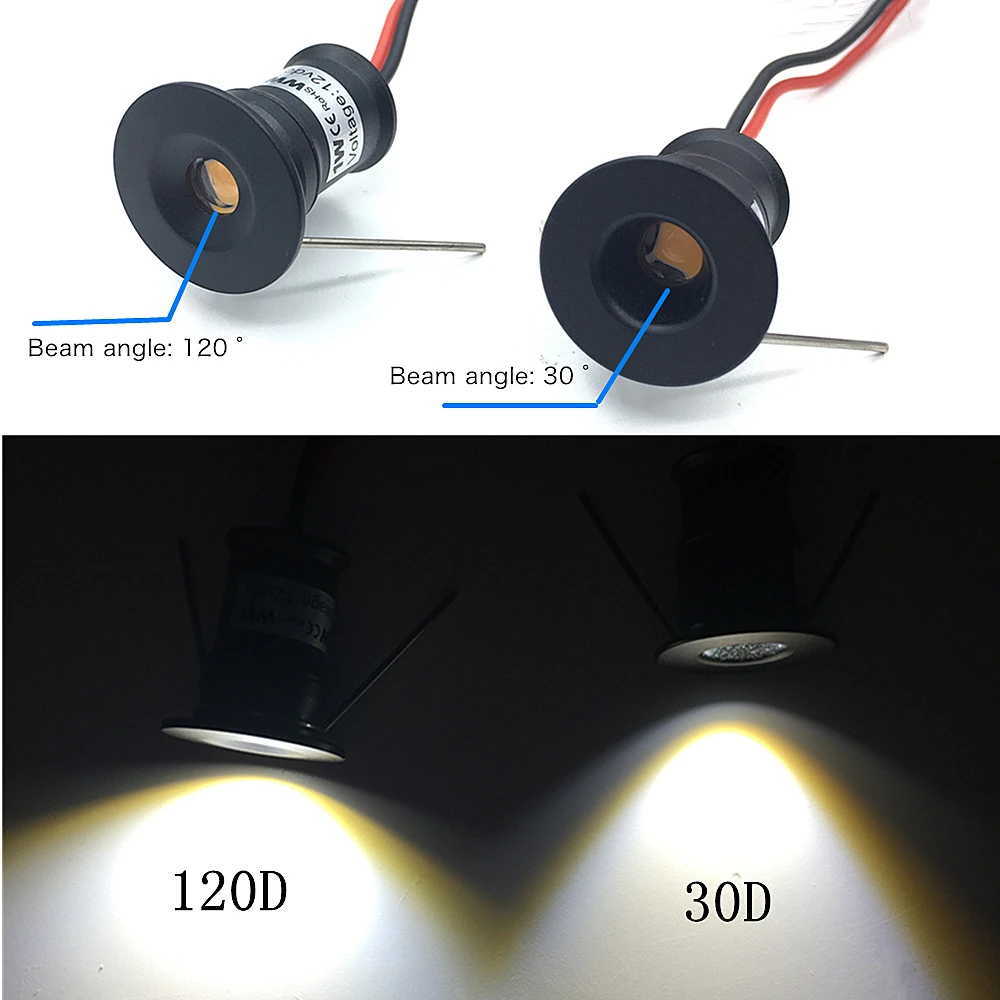 1W IP65 Mini LED Spotlight - Dimmable 12V Downlight for Kitchen ...