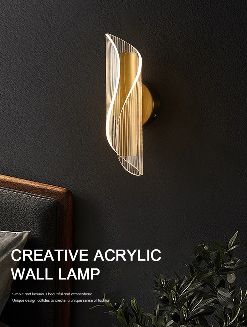Acrylic Streamer Living Room Background Wall Light Creative Aisle ...