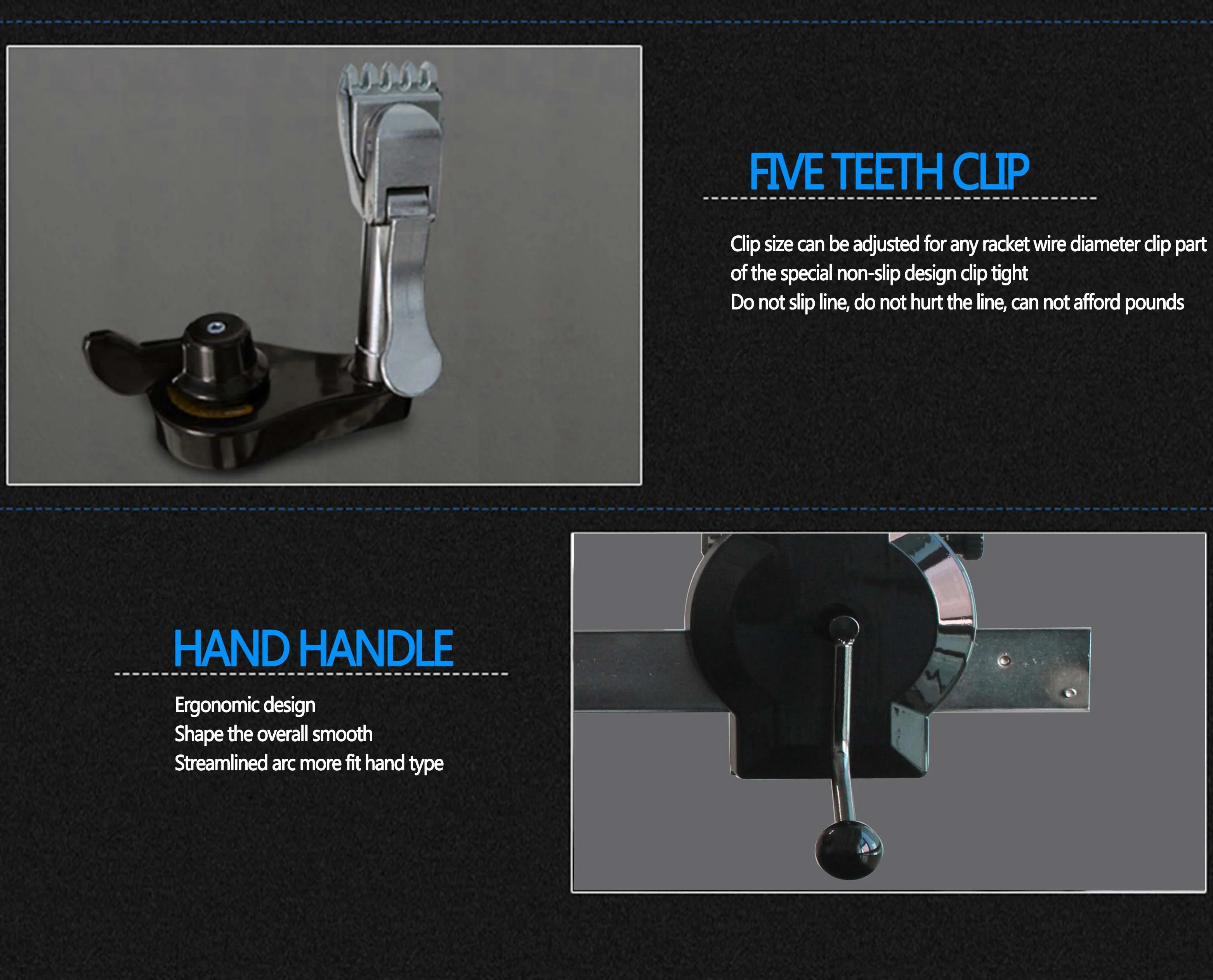 Manual Badminton & Tennis Racquet Stringing Machine with Tool Set