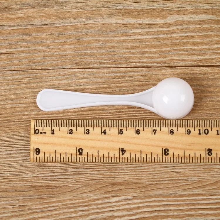 Custom Logo 3g 6ml Round White Clear Plastic Measuring Spoon Scoop for ...