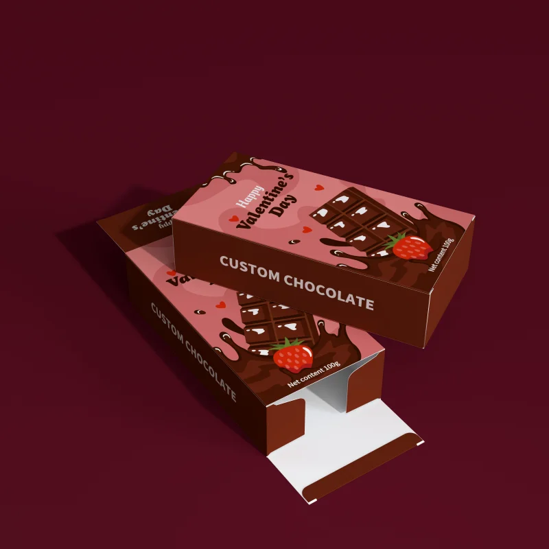 Recycled Chocolate Bar Packaging Box Food Grade White Cardboard Paper ...