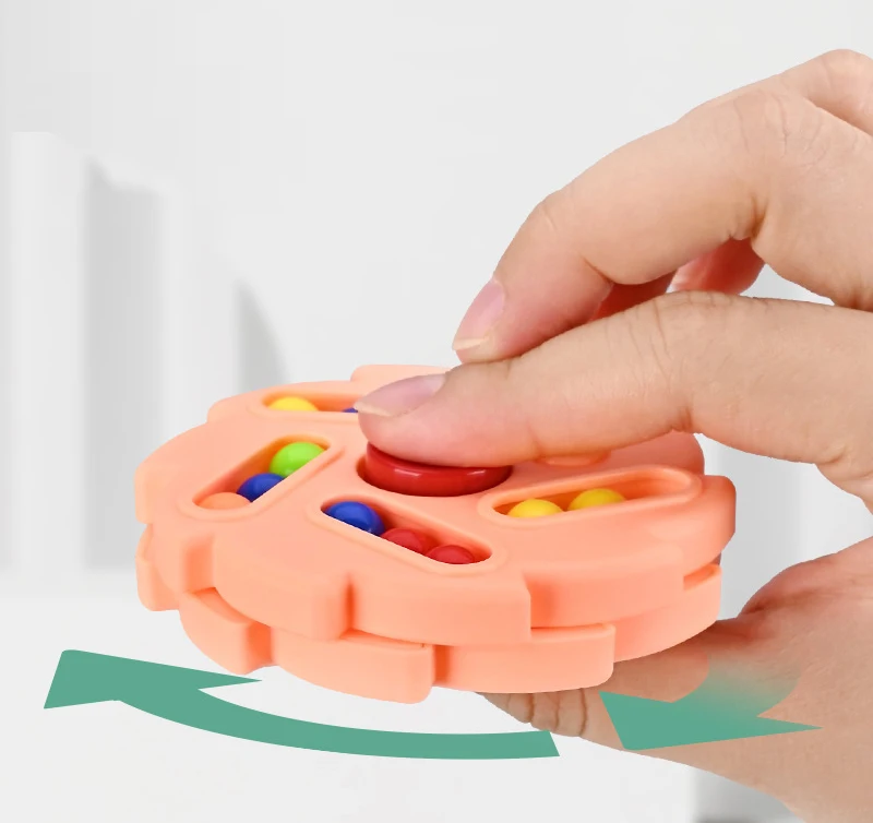 Kids Magic Bean Rotating Fidget Toy Stress Relief Mini Rotating Magic ...
