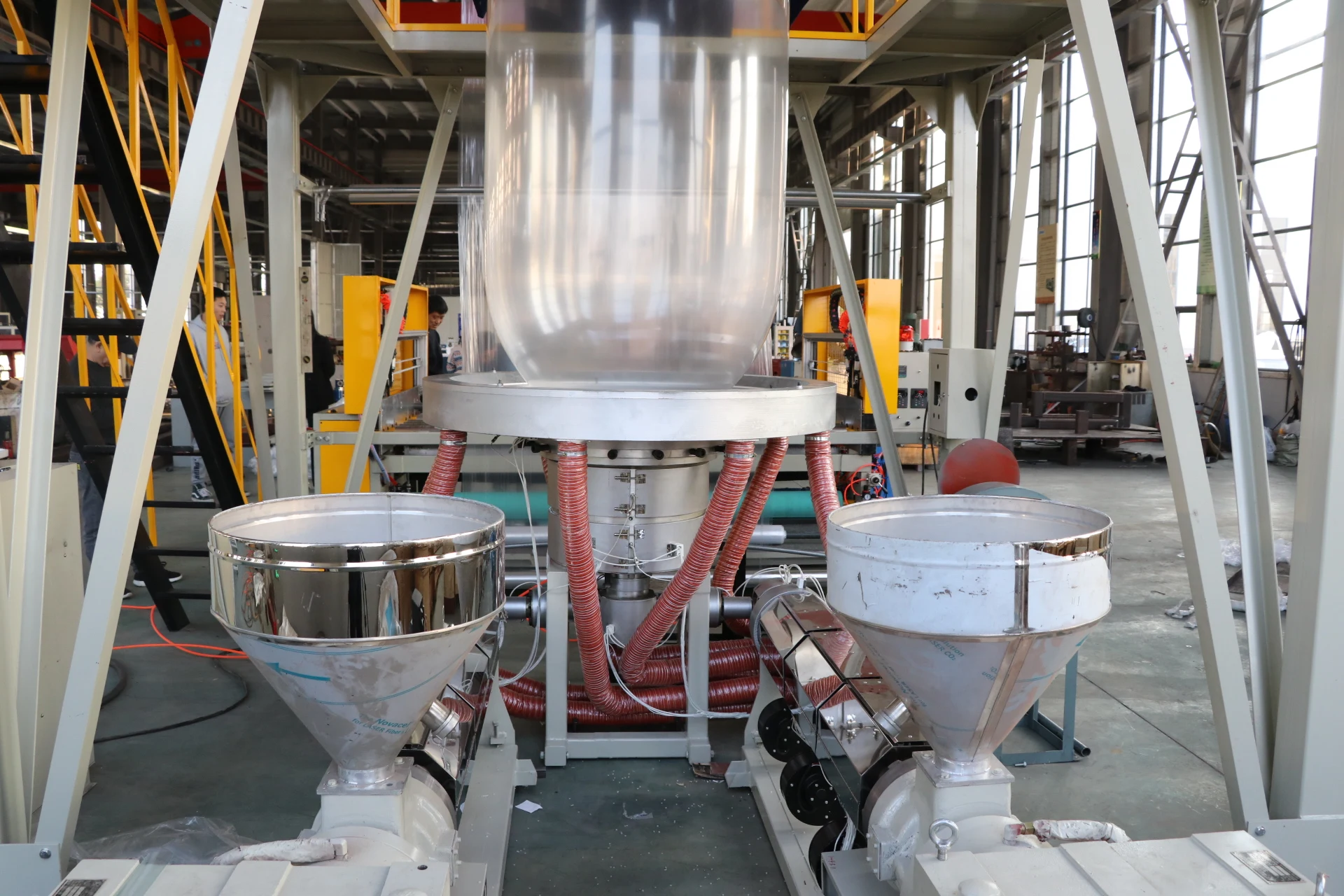 High Speed HDPE LDPE PE Film Blowing Machine - Three Layer Co-extrusion