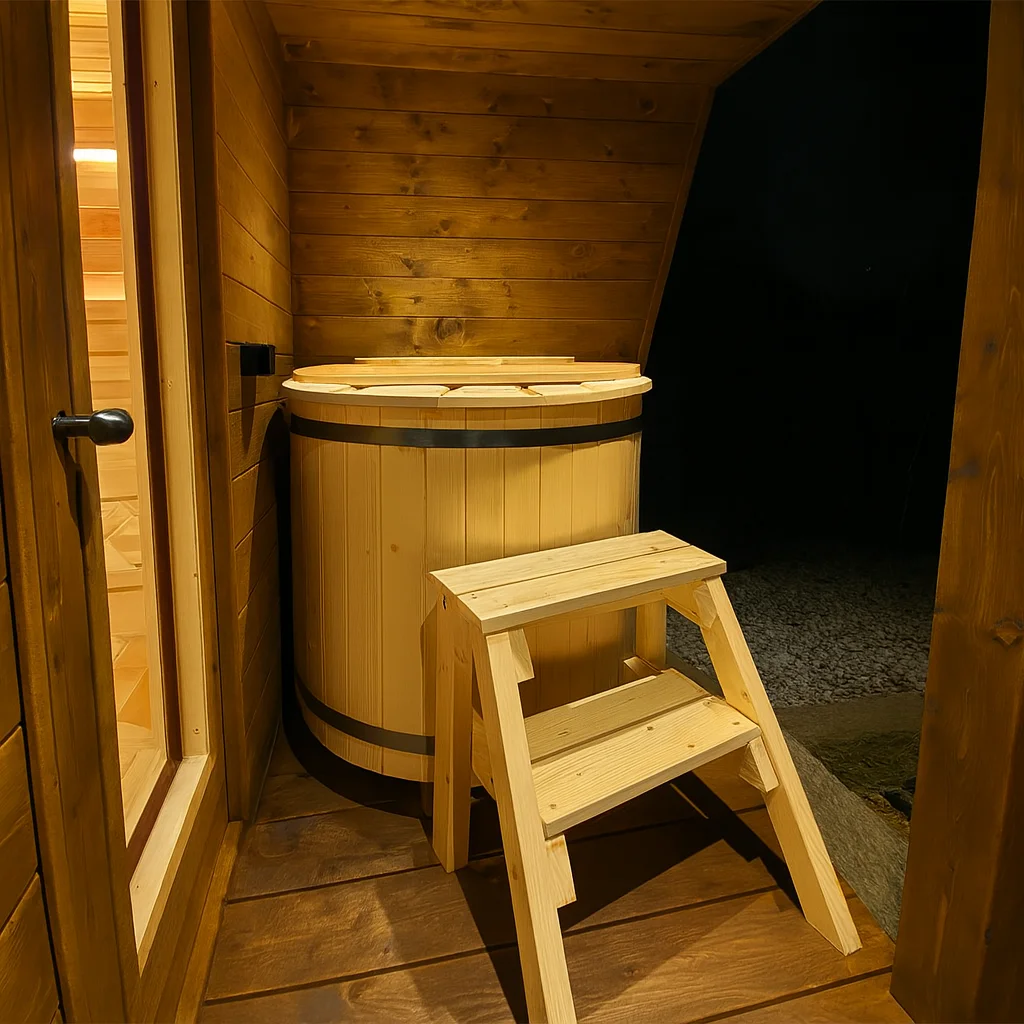 Outdoor Home Sauna and Cold Plunge Ice Bath Outside Room Combo Units ...