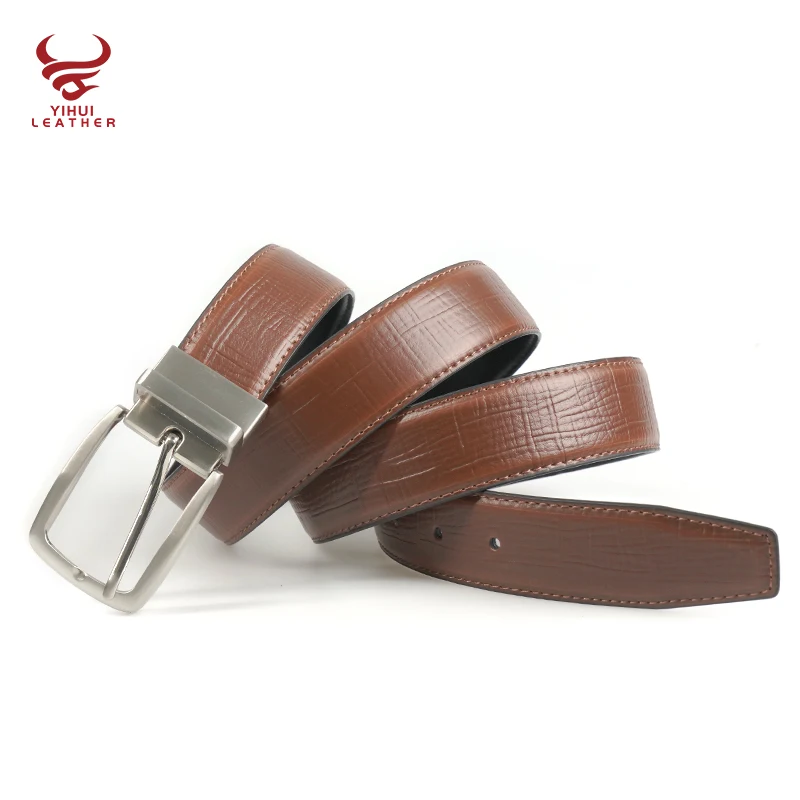 Men's Genuine Leather Reversible Belt - Classic & Versatile