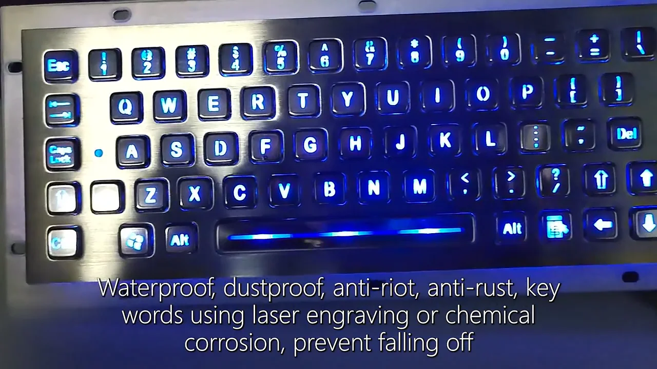 Factory Service Ip65 Industrial Metal Mechanical Mounted Kiosk Keyboard ...