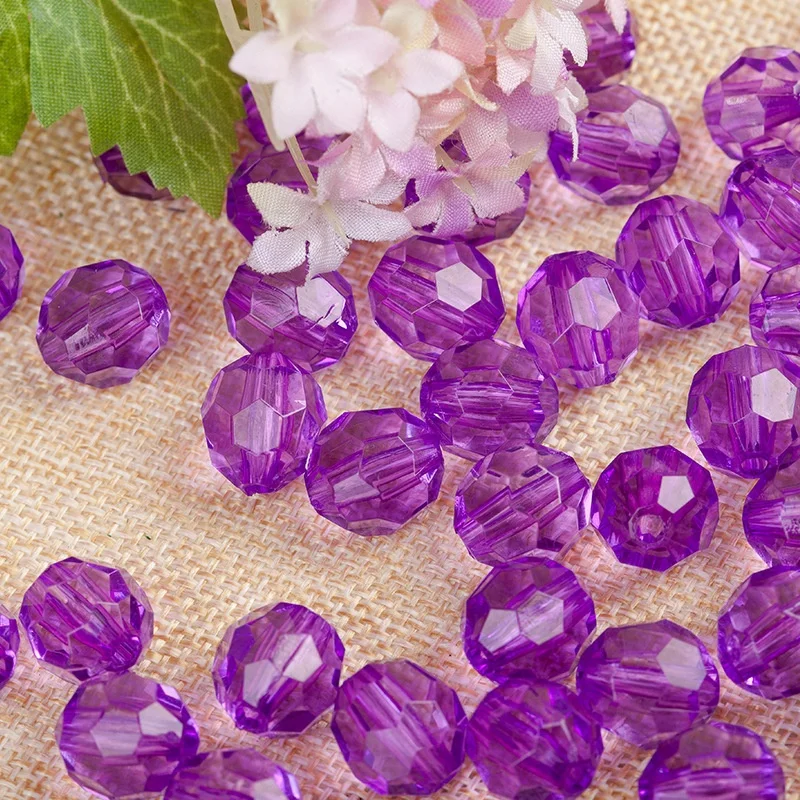 500g/bag Top Quality Beautiful Mixed Color Faceted Acrylic clear Beads ...