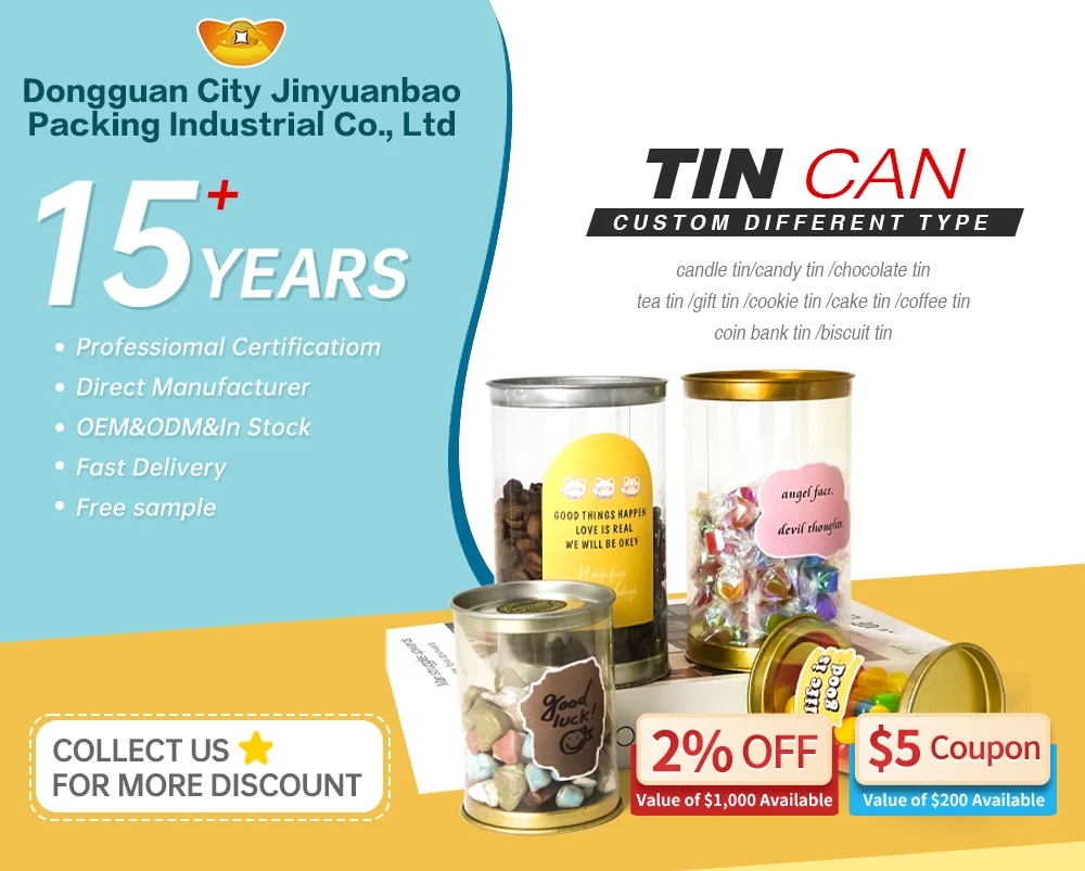 Jyb Custom Food Grade Cylinder Pet/pvc Clear Plastic Tin Tube For Candy ...