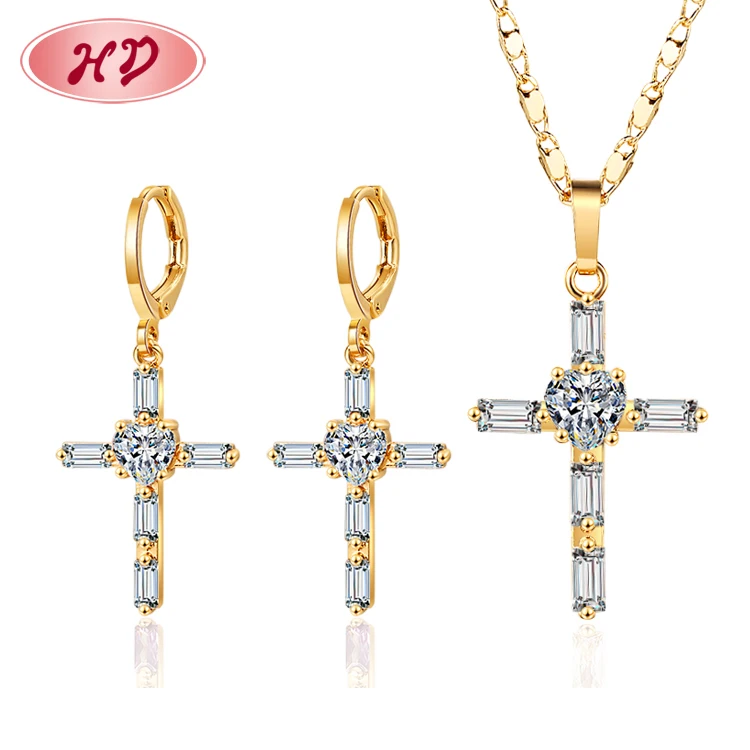Religious Christian Accessories - Zirconia Cross Pendant