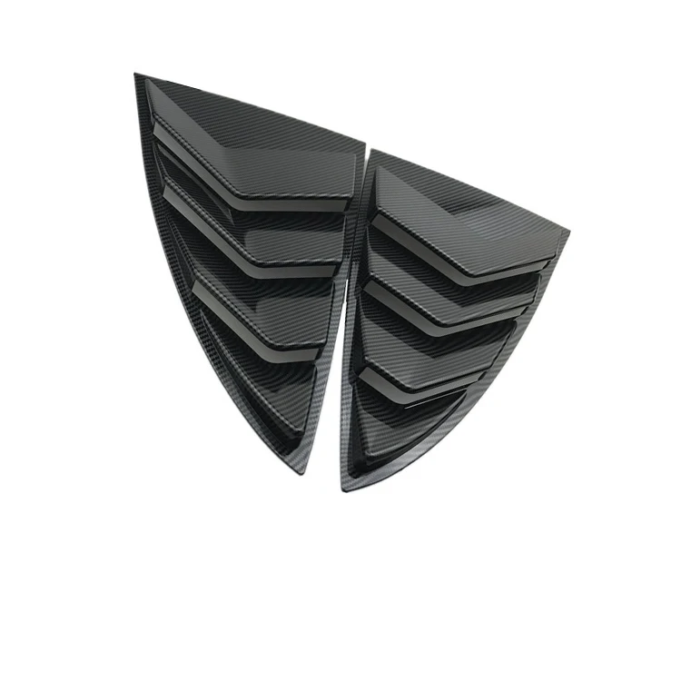 Car Side Vent Window Louver Shutter Covers Trim Rear Window Louvers ...
