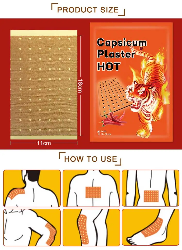 Hot Sale Capsicum Plaster For Relief Rheumatism And Lumbago Menthol And ...