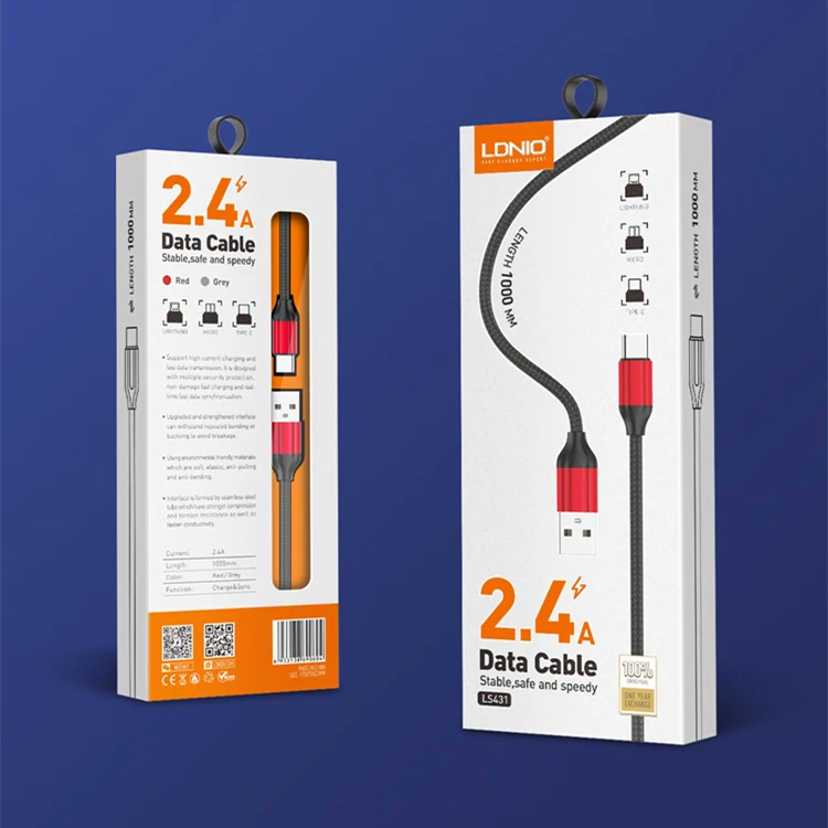 Ldnio Ls431 Mobile Phone Fast Charging Data Communication Cable Quick ...