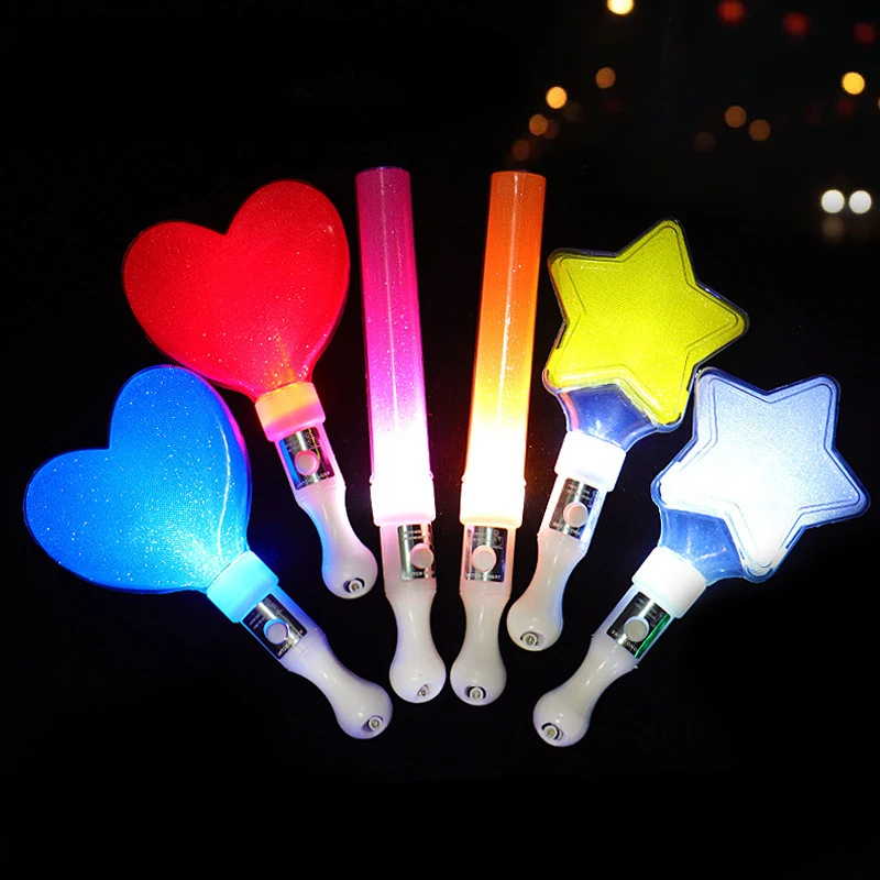 Luminous Stick Concert Led Flashing Pentagram Fluorescent Stick Love ...