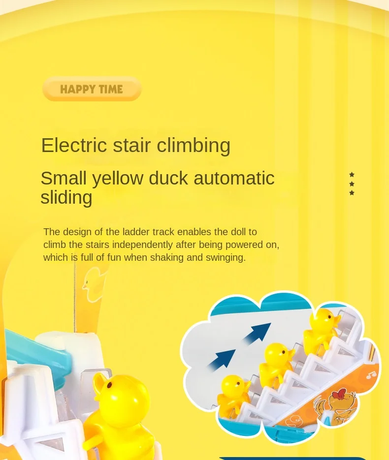 Douyin Same Style Duck Stair Climbing Electric Sound And Light Slide ...