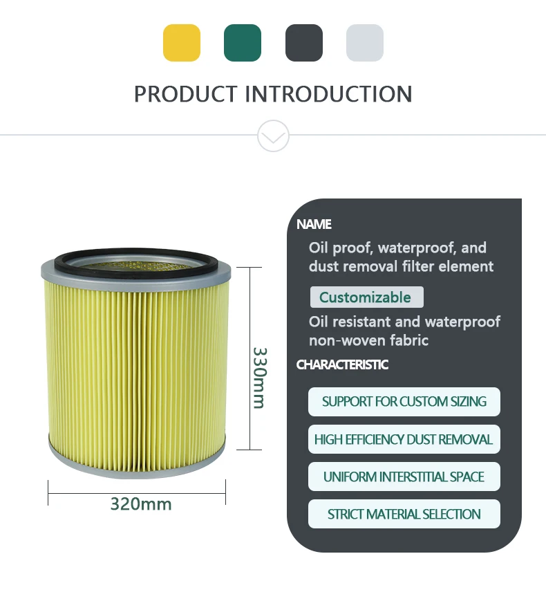 Folded Oil Proof and Waterproof Industrial Dust Removal Filter ...