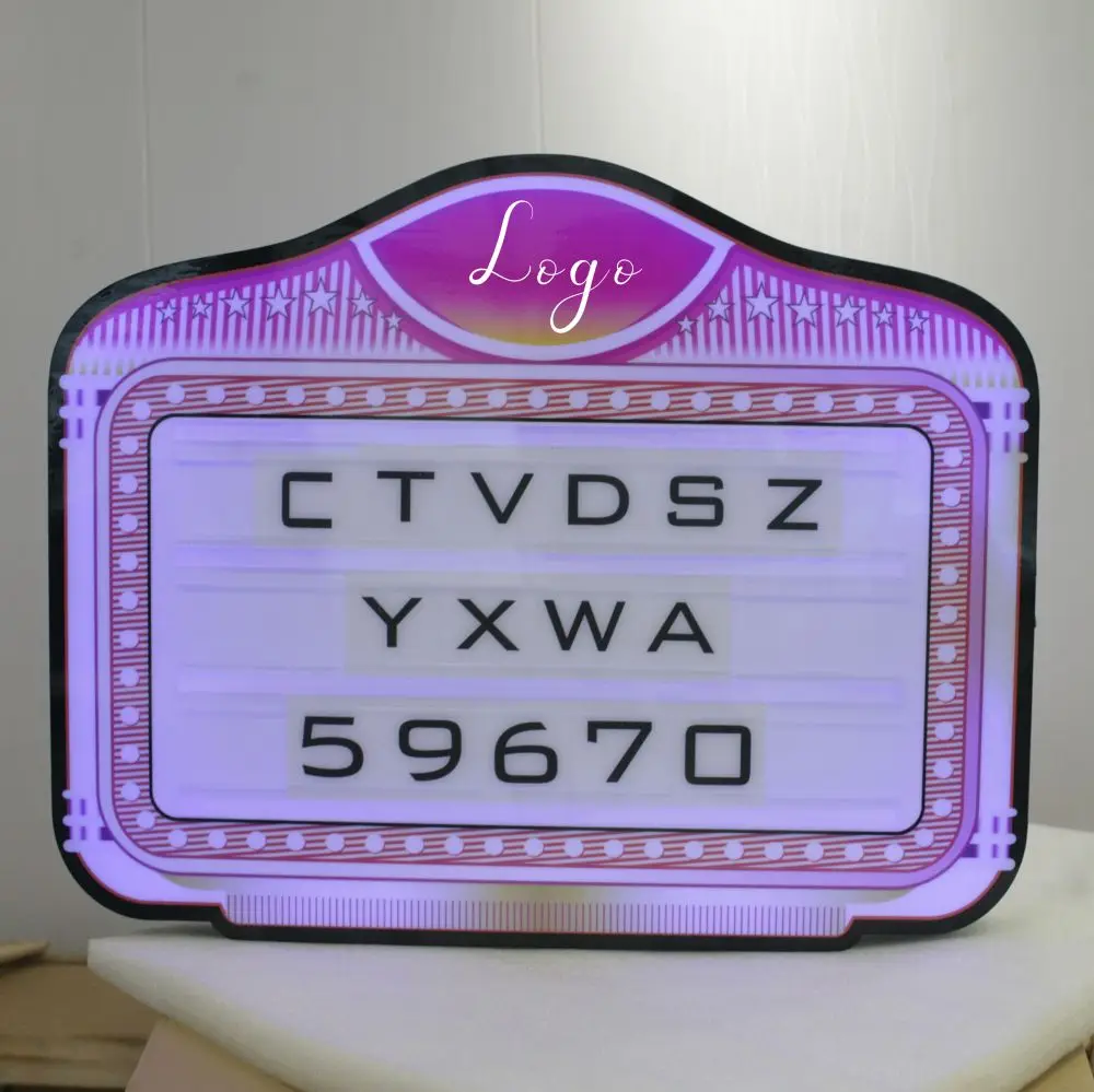 Custom Message Board Bottle Presenter Vip Service Letter Board For ...