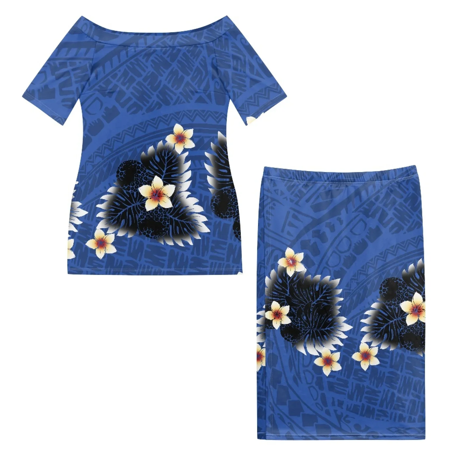 Polynesian Tribal Maxi Dress Samoan Puletasi Plus Size Women's Clothing ...