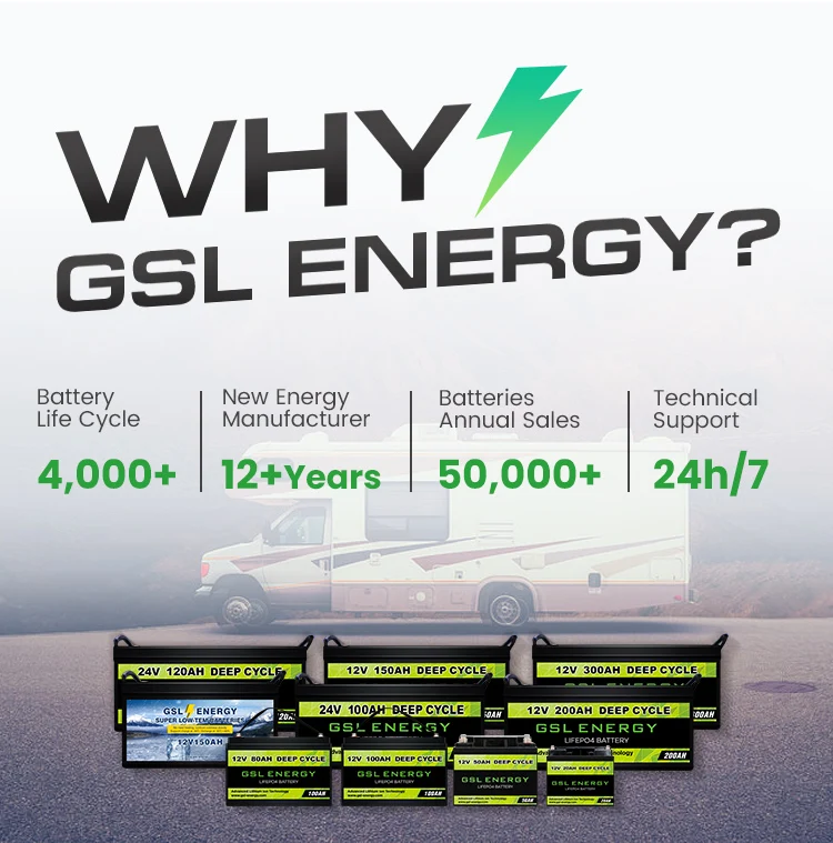 Gsl Energy 12v Energy Storage Battery 12v Solar Lithium Battery 150ah 200ah 300ah 400ah Lifepo4 ...